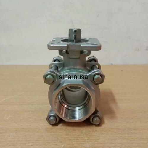 Jual Ball Valve 3pc Mounting Pad Actuator Stainless 316 3/4 " inchi ...
