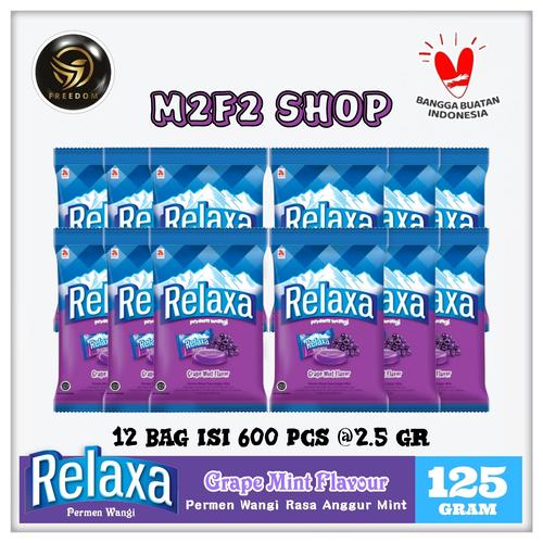 Jual Permen Relaxa Grape Mint Flavor | Anggur - 125 gr (Harga 12 Pack ...