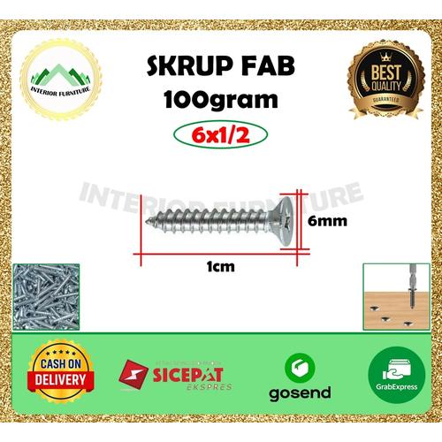 Jual Sekrup Fab Sekrup Gypsum Skrup Drywall Kayu Sekrup Triplek 100 Gram Fab 1cm Jakarta