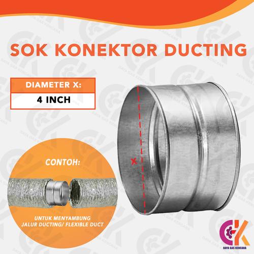 Jual Sok Connector Flexible Duct 4 Inch - Sambungan Ducting - Jakarta ...