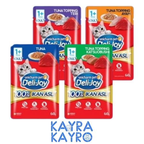 Jual Unicharm Pet Deli-Joy Adult Cat 60 gr Pouch - Makanan Basah Kucing ...