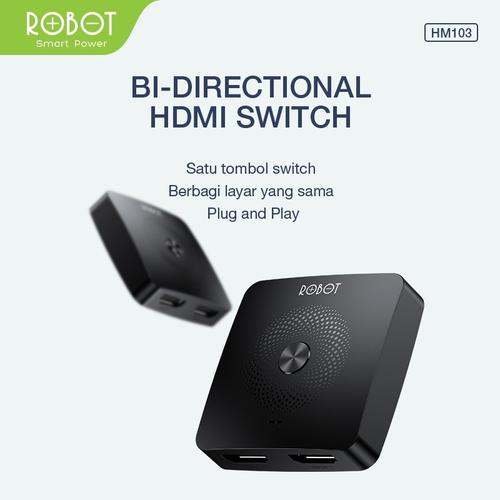 Jual ROBOT Hdmi Switch Hdmi Splitter 2 Port 4K 2in1out/1in2out HM103 ...