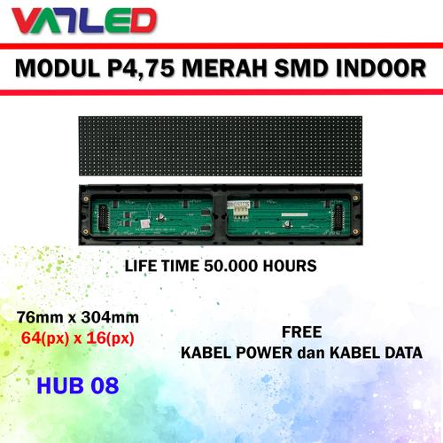 Jual Modul Led Panel Running Text Indoor P4,75 Merah smd - Merah - Kab ...