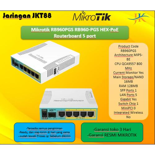 Jual Mikrotik RB960PGS RB960-PGS HEX-PoE Routerboard 5 port - Jakarta ...