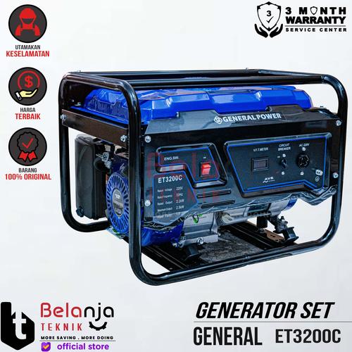 Promo General Mesin Generator Set ET 3200 CE Genset Bensin 2200 Watt ...