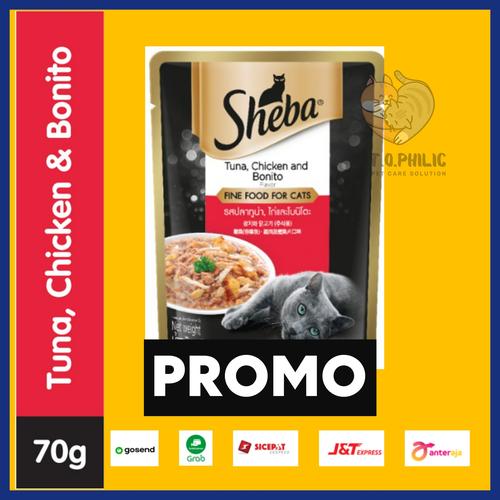 Jual Sheba Pouch Tuna Chicken Bonito Makanan Kucing Basah Wet Food 70gr ...