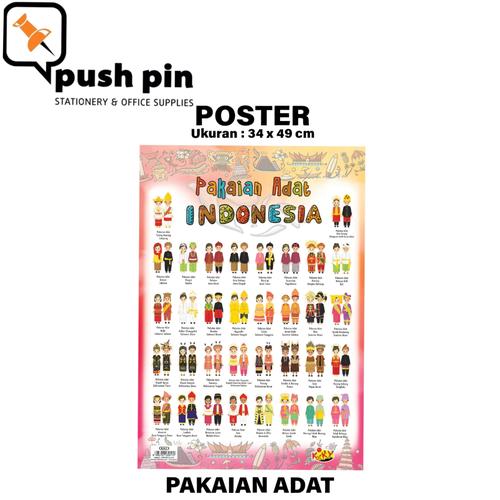 Jual Poster " Pakaian Adat Tradisonal" - Kota Bandar Lampung - Push Pin ...