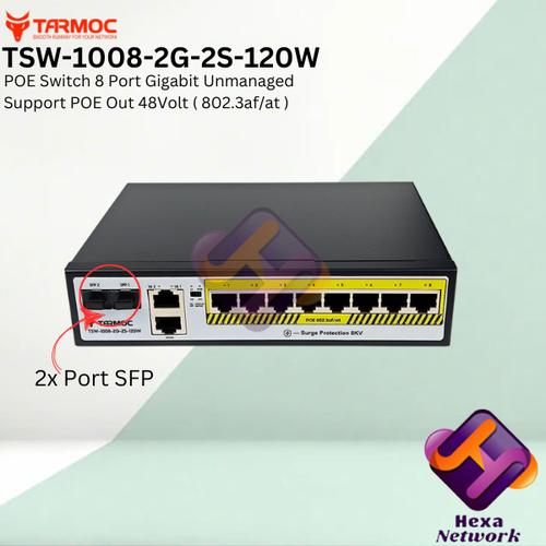 Jual Tarmoc Switch POE HUB CCTV IPCAMERA 8 Port Gigabit + 2 Gigabit ...