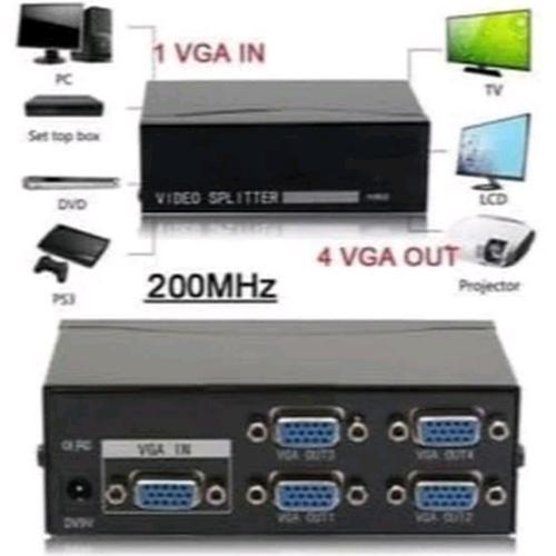 Jual VGA SPLITTER 4 PORT (1 IN 4 OUT) Untuk tampilan 4 layar ...