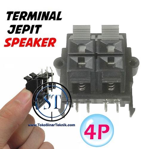 Jual Terminal Speaker 4pin Jepit Kotak 2x2 Soket Box Amplifier Home ...