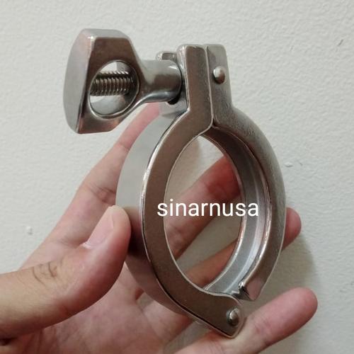 Jual Clamp Ferrule Sanitary Stainless 304 2" inchi Tri Clamp - Jakarta ...