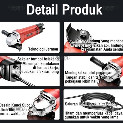 Jual mesin gerinda tangan 4 inch alat potong listrik bor gerinda ps69 ...