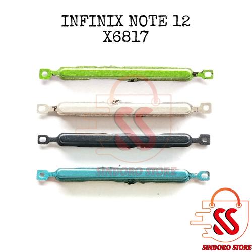 Promo Tombol Luar Infinix Note 12 X6817 Volume Pernik Rubber - Hitam ...