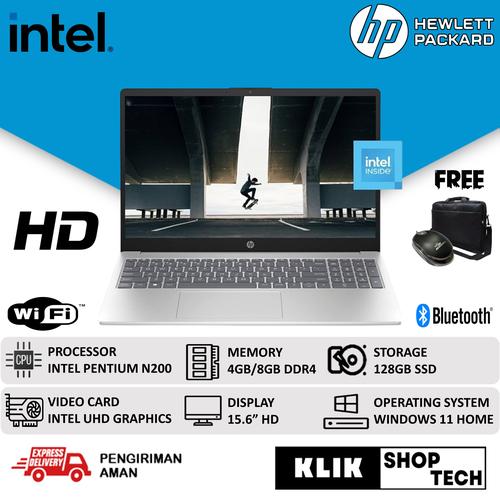 Jual Laptop HP 15 Inch Intel Pentium N200 8GB 128GB Layar HD Windows 11 ...