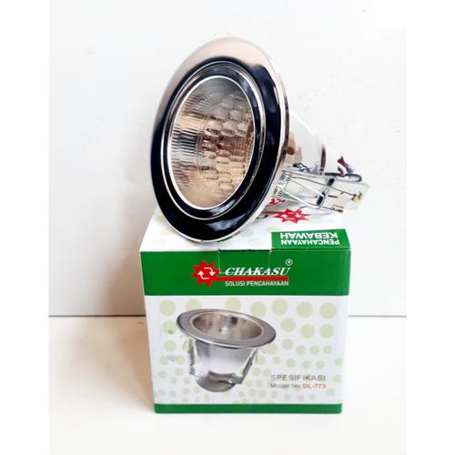 Jual Fiting lampu downlight 4 inc chrome Fiting tanam plafon 4 inc - 5 ...