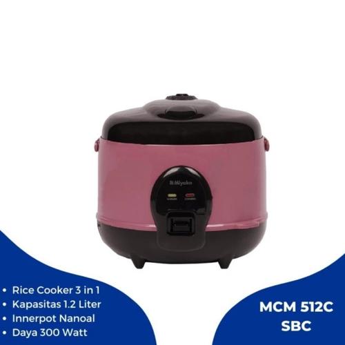 Jual MIYAKO : MCM512SBC MAGIC COM RICE COOKER 3IN1 1,2 LT MC 512 SBC ...