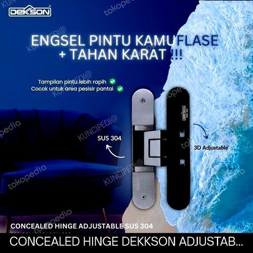 Jual CONCEALED HINGE ADJUSTABLE DEKKSON SUS 304 ESS CONC GD100 MATT BLACK - Kab. Jember ...