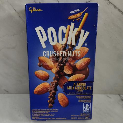 Jual Glico Pocky rasa Almond Milk Chocolate crushed nuts 25gr 25 gram ...