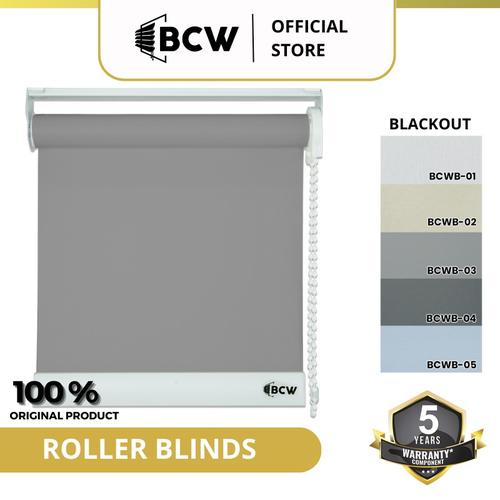 Promo Roller Blinds Indoor Blackout 100% - Tirai Gulung - BCW - BCWB-04, HEADRAIL 38 - Kab ...