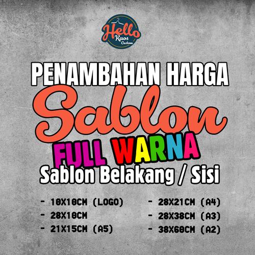 Jual Cetak Harga Sablon Belakang / Sablon Sisi / Sablon Saja - Upgrade ...