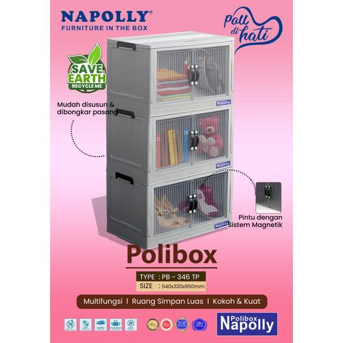 Jual NAPOLLY PoliBox Lemari Plastik Portable SUSUN 1, 2, 3, 4, 5 ...