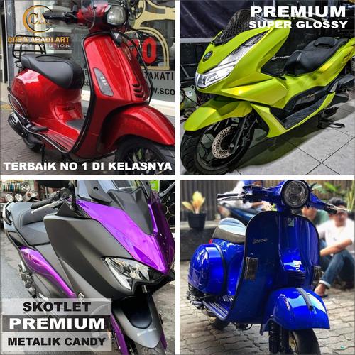 Promo Stiker Skotlet Motor Premium Metalik Candy Glossy Sticker Glos ...