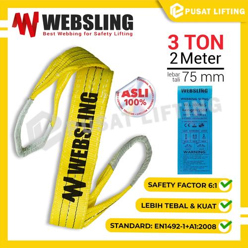 Jual Webbing Sling 3 Ton 2 Meter WEBSLING Sling Belt Double Ply Polyester - Jakarta Barat ...