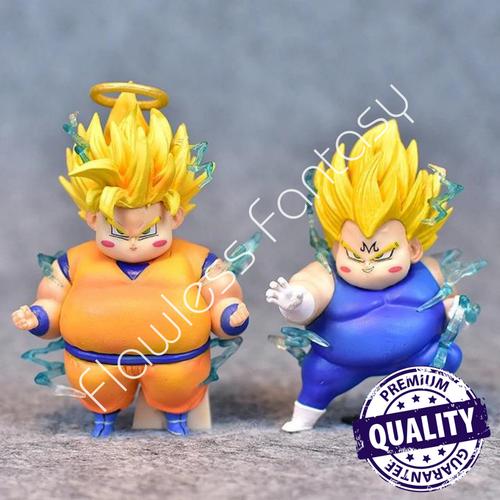 Jual Dragon Ball Z Fat Majin Vegeta Son Goku Super Saiyan Anime Figure ...
