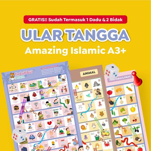 Jual (FREE GIFT) Poster Ular Tangga Islam / Poster Edukasi Ular Tangga ...