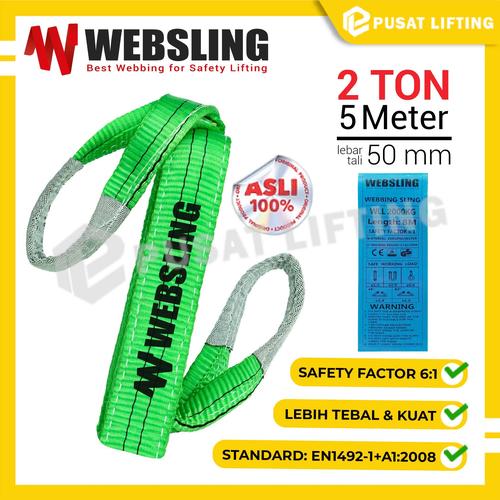Jual Webbing Sling 2 Ton 5 Meter WEBSLING Sling Belt Double Ply ...