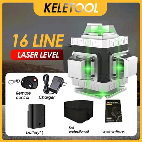 Jual Waterpas Laser Waterpass Lot Leveling Laser 16 Line 4D 360° Sinar ...