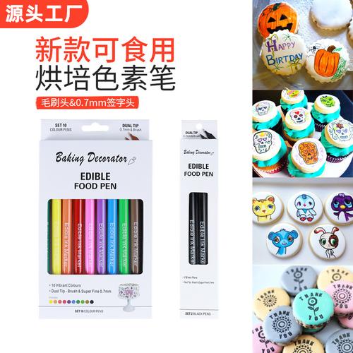 Jual Edible Food Pen 2 Sisi Pena Spidol Kue Set Baking Decarator TSUKI ...