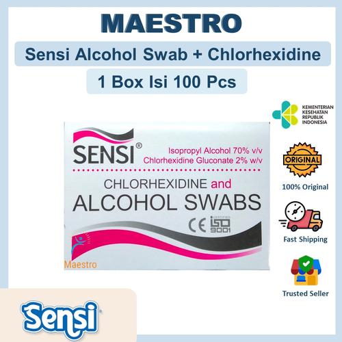 Jual Sensi Alcohol Swabs Chlorhexidine Tisu Alkohol Swab Pads Tissue ...