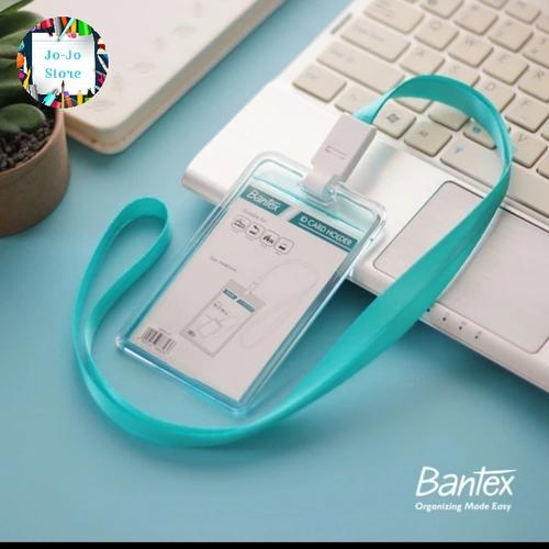 Jual Bantex Transparent ID Card Holder Lanyard Portrait Sky Blue #8868. ...