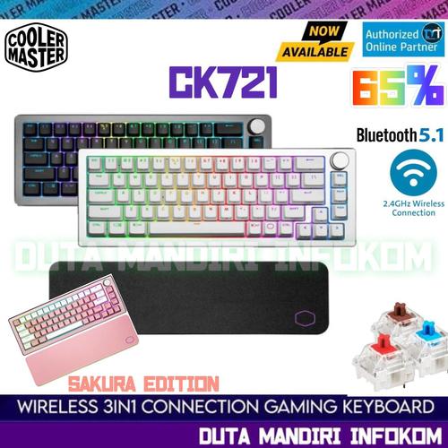 Jual Cooler Master CK721 - 65% Layout Wireless Mechanical Gaming ...