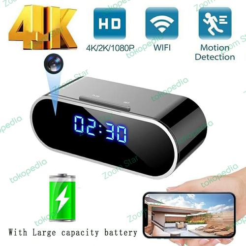 Promo IP Camera CCTV Wifi Model Jam Meja Spy Cam Wall Clock Full HD ...