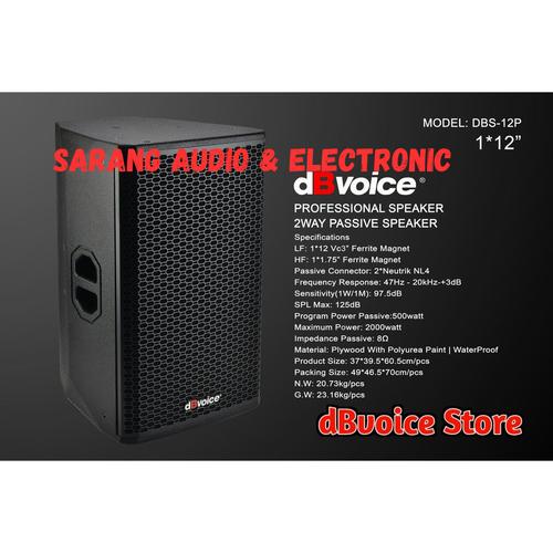 Jual Speaker Pasif dB Voice DBS 12 P Original 12 inch dBVoice DBS12P ...