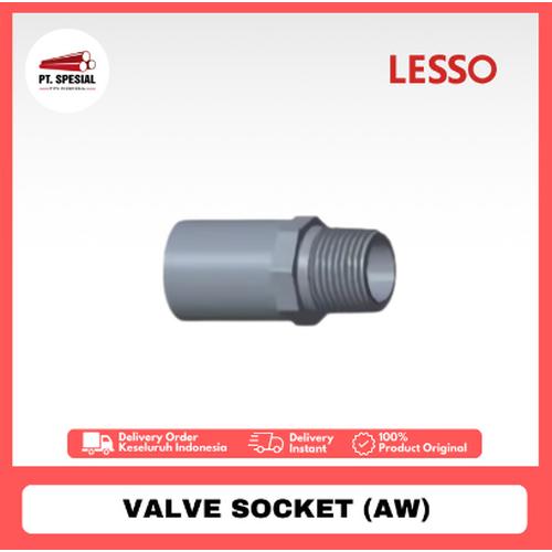Jual PVC Valve Socket AW / Sok Drat Luar Ukuran 1.1/2" Lesso - Jakarta ...