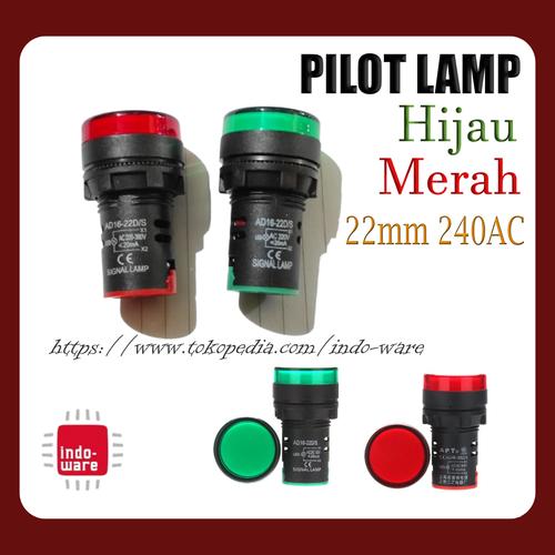 Jual PILOT LAMP 22mm 240AC pilot lamp merah hijau - HIJAU - Kota ...