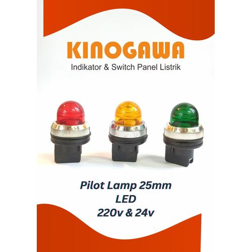 Jual Pilot Lamp 25mm LED KG 25D KINOGAWA - Kuning, 24v - Jakarta Barat ...