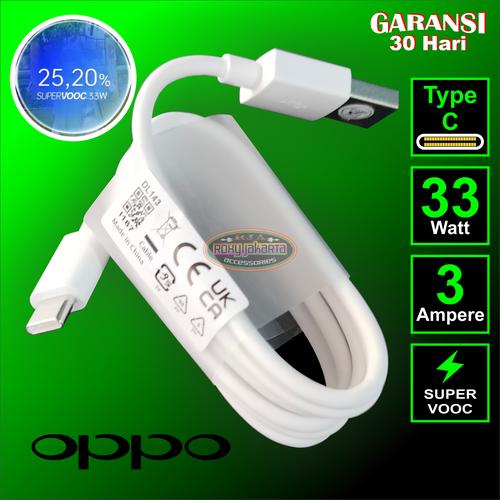 Jual Kabel data Oppo SUPERVOOC 33 Watt 3 Amper A38 A57 A58 A74 A76 A77s ...