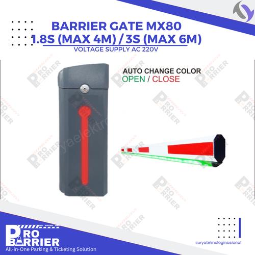 Jual Palang Parkir - Barrier Gate Mx80 + Palang 3m Led + Karet (ac