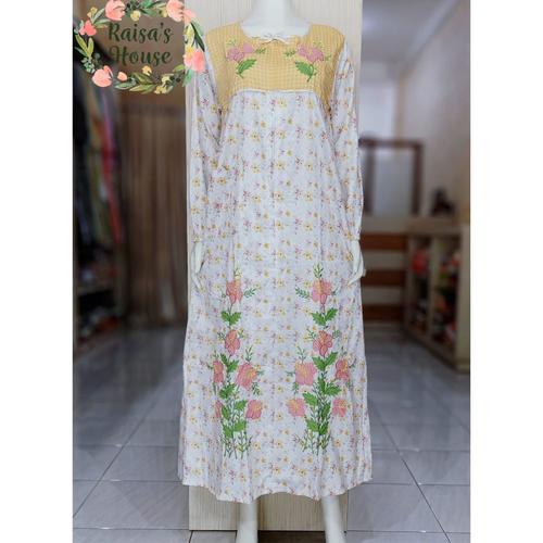 Jual Daster Longdress Bordir Khas Malang - Lengan Panjang | Kuning ...