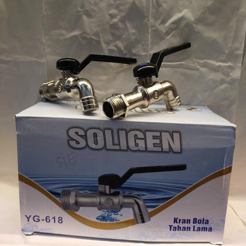 Jual Kran Keran Bola Besi Gagang Hitam SOLIGEN YG-618 1/2 Inch - Kota ...