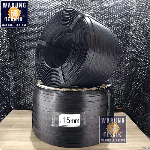 Jual TALISTRAPING STRAPPING BAND PLASTIK HITAM 15MM MANUAL HEAVY DUTY ...