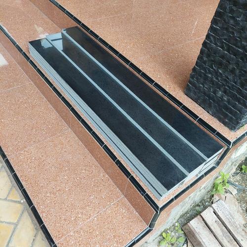 Jual Lembaran List Dinding Tembok Batu Granit Hitam Glosy 10x120cm ...