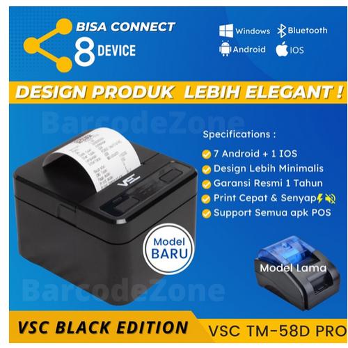 Jual Mesin Printer Termal VSC TM-58D PRO Alat Cetak Label Struk Nota ...