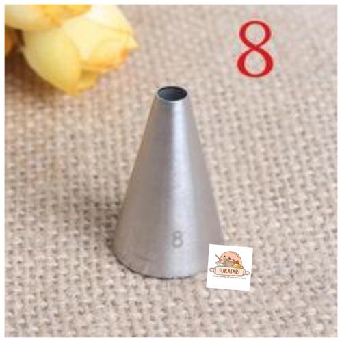 Jual Spuit Tip Nozzle no 8 CH Round Bulat piping tip no 8 bulat ...
