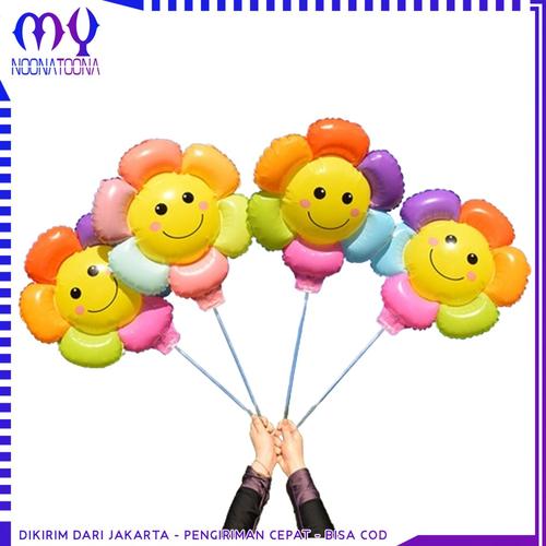 Jual Balon Foil Tangkai Bunga Matahari Ballon Karakter Dekorasi Ulang ...