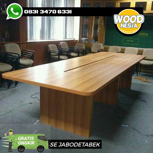 Jual meja meeting kayu besar - meja rapat full kayu 300 × 120 × 75 × 3 ...